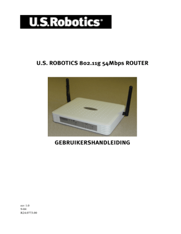 U.S. Robotics 802.11g 54Mbps router Gebruikershandleiding | Manualzz