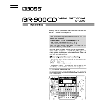Roland BR-900CD de handleiding | Manualzz