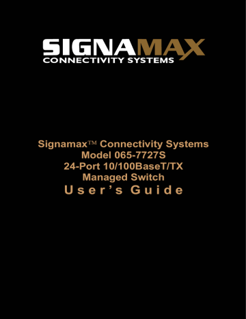 Signamax 065-7727S User’s Guide | Manualzz