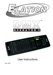 Elation DMX Operator Pro - Manual de usuario, Instrucciones para el usuario