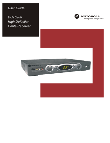Motorola DCT6200 High Definition Cable Receiver User Guide | Manualzz