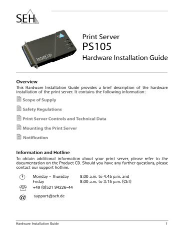 SEH Print Server User manual | Manualzz