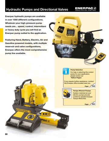 Datasheet | Enerpac XC-Series Technical information | Manualzz