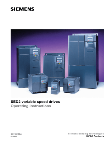 Dimensions of SED2 footprint filters for frame sizes A to C. Siemens ...