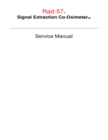 Masimo Rad-57 Co-Oximeter Service Manual | Manualzz