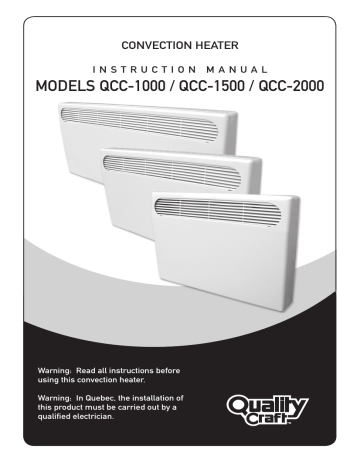 Quality Craft QCC-2000 Instruction manual | Manualzz