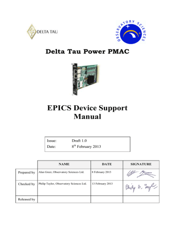 Delta Tau Power PMAC Manual | Manualzz