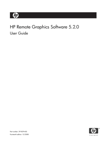 HP Remote Graphics Software 5.2.0 User Guide | Manualzz