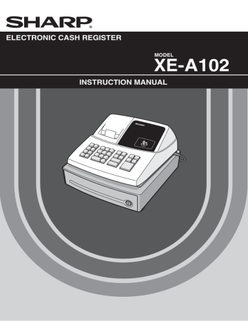 SHARP XE-A102 Electronic Cash Register Instruction Manual | Manualzz
