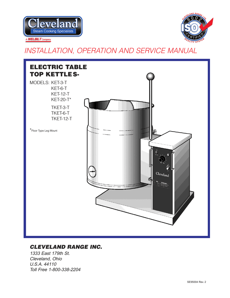Cleveland KET-20-T Service manual | Manualzz