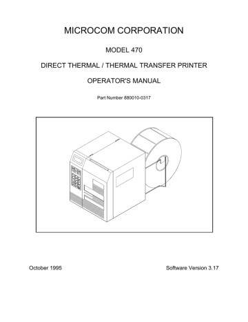 Microcom 470 Operators Manual | Manualzz
