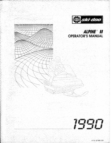 Ski-Doo Alpine II Operator's Manual | Manualzz
