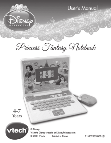 VTech Princess Fantasy Notebook User`s manual | Manualzz