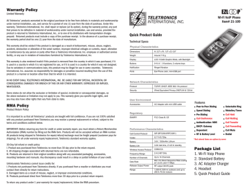 Teletronics Wi-Fi Phone Quick guide | Manualzz