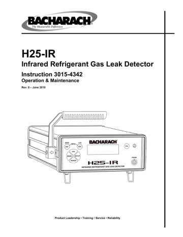 Bacharach H25-IR User manual | Manualzz