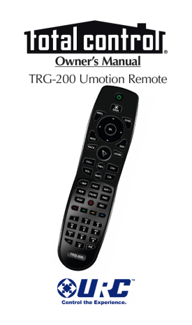 Total Control TRG 200 Umotion Remote Owner's Manual | Manualzz