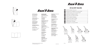Rain Bird DV/DVF Series Valve Owner's Manual | Manualzz