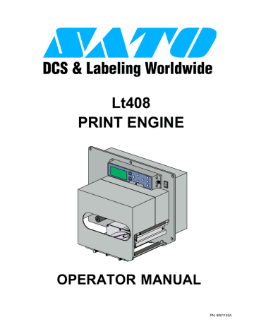 SATO LT408 Technical data | Manualzz