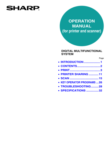 Sharp AR M207 - B/W Laser - All-in-One Operation Manual | Manualzz