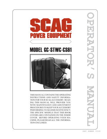 Scag GC-STWC CS61 Operator's Manual | Manualzz