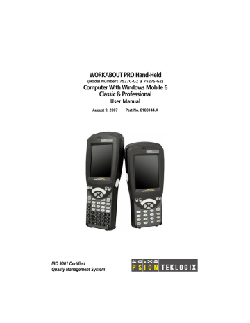 Psion Teklogix 7527 C User manual | Manualzz