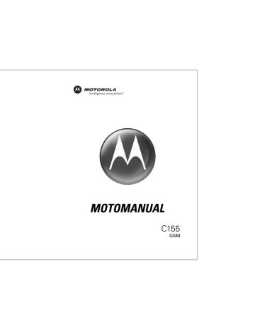 Motorola C155 - Cell Phone - GSM Motomanual | Manualzz
