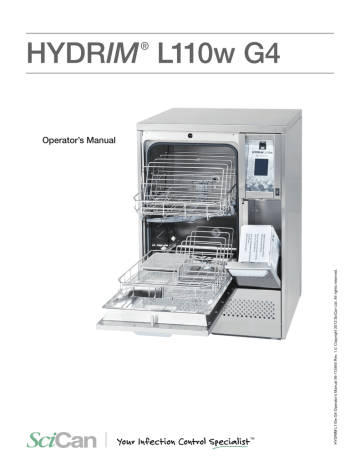 SciCan Hydrim L110w G4 Operator's Manual | Manualzz