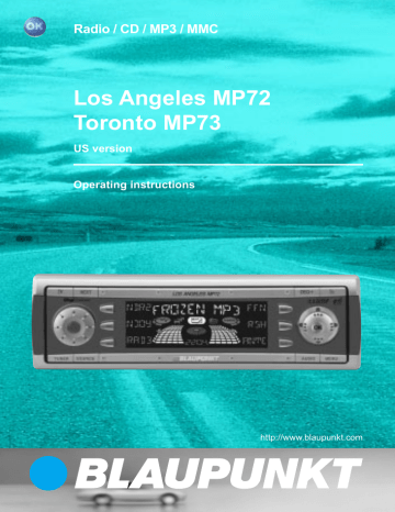 Blaupunkt Los Angeles MP72 & Toronto MP73 Operating Instructions | Manualzz