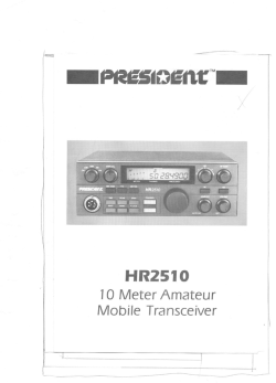 PRESIDENT HR2510 - Owner's manual, Service manual, User manual ...