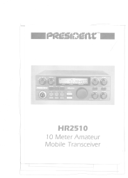 PRESIDENT HR2510 - User manual, Owner's manual, Modification Manual