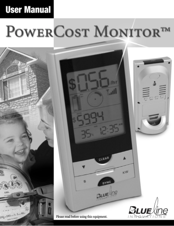Blue Line Innovations PowerCost Monitor User manual | Manualzz