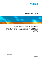 Vaisala MI70 - User's Guide, User Guide, Manual