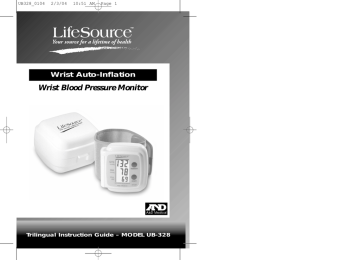 LifeSource UB-328 Blood Pressure Monitor Instruction Guide | Manualzz