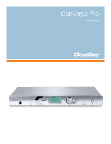 ClearOne CONVERGE Pro manual | Manualzz