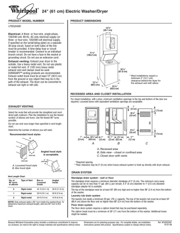 Whirlpool LTE5243DQ Thin Twin® 24 in. Thin Twin Electric Washer and ...