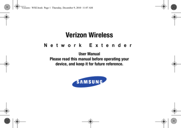Verizon Wireless Network Extender User Manual | Manualzz