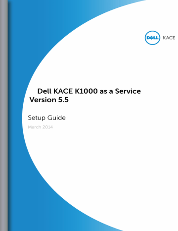 Dell K1000 as a Service Setup Guide | Manualzz