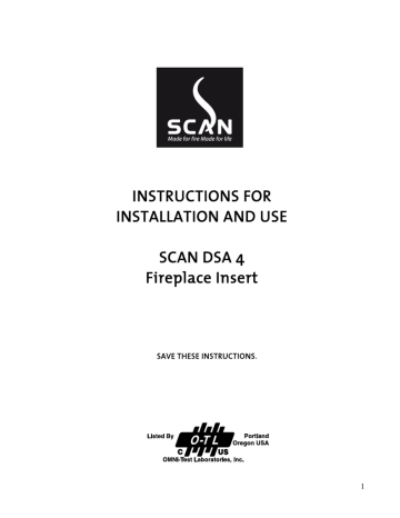 SCAN DSA 4 Instructions for Installation and Use | Manualzz