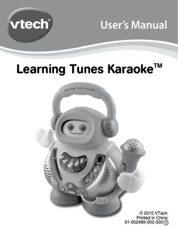 VTech Learning Tunes Karaoke User`s manual | Manualzz