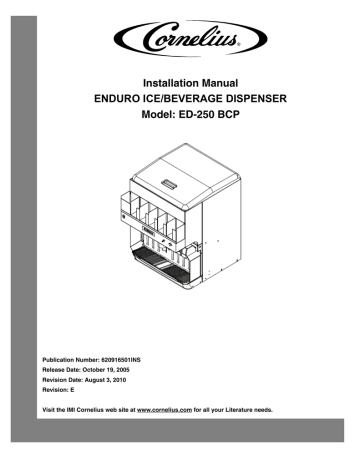 IMI Cornelius, Inc. ED-250 BCP Installation manual | Manualzz
