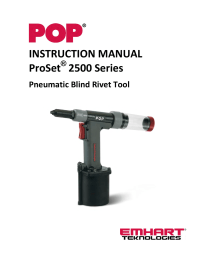 Pop ProSet 2500 Series - Maintenance Manual, instruction manual