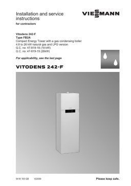 Viessmann Vitodens 242-F - Installation And Service Instructions ...