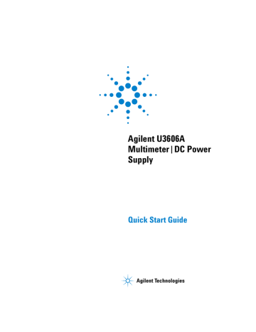 Agilent U3606A Multimeter|DC Power Supply Quick Start Guide | Manualzz