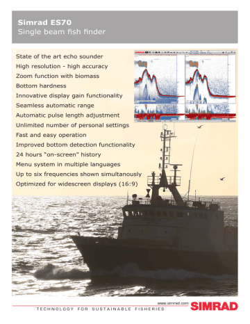 Simrad ES70 SINGLE BEAM Owner Manual | Manualzz