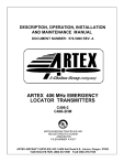Artex C406-2 & C406-2HM Emergency Locator Transmitter Manual | Manualzz