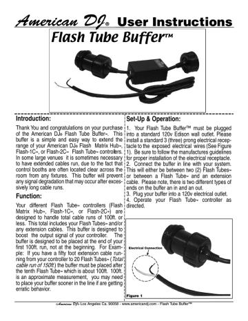 American DJ Flash Tube Buffer User Instructions | Manualzz