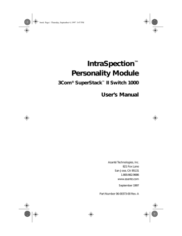 3Com SuperStack II Switch 1000 User’s Manual | Manualzz