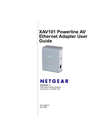 NETGEAR Powerline AV Ethernet Adapter XAV101 User Guide | Manualzz