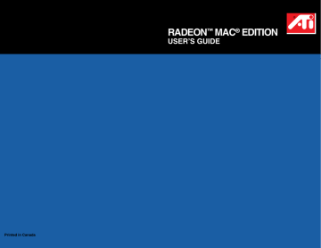 ATI RADEON MAC EDITION User's Guide | Manualzz