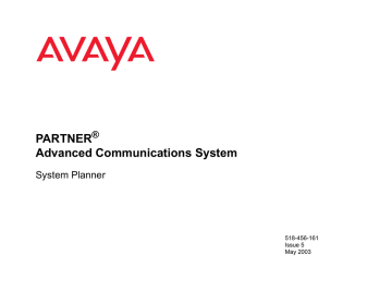 Avaya PARTNER ACS System Planner | Manualzz